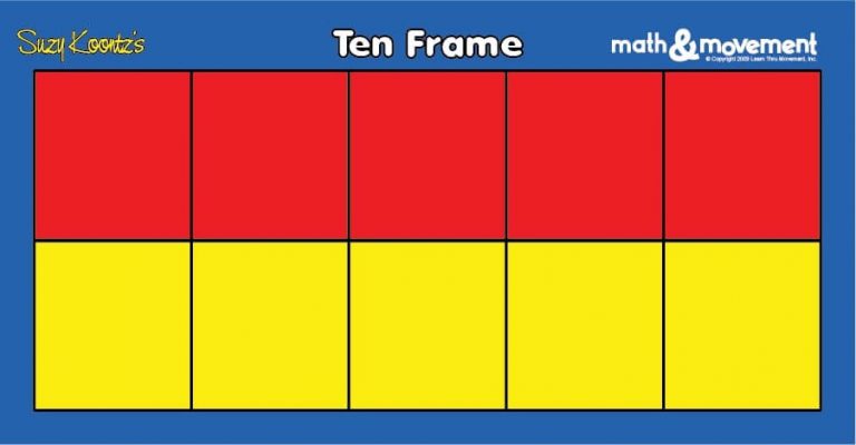 Ten Frame Desktop Sticker - Math & Movement