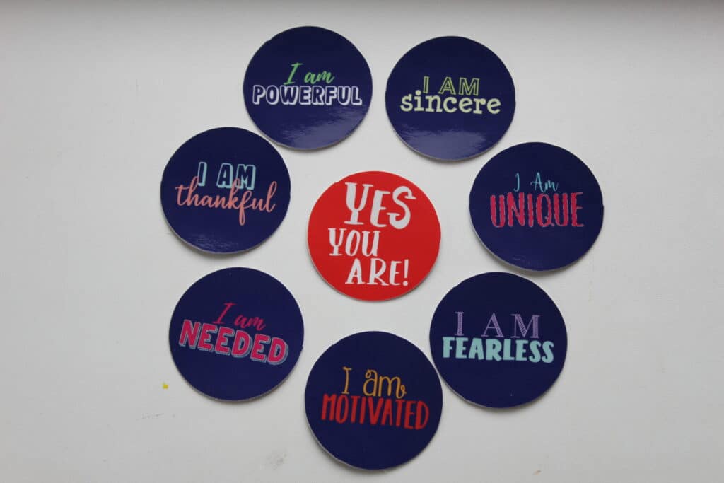 Positive Affirmation Stickers - Math & Movement