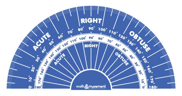 180 Degree Angle Desktop Sticker - Math & Movement