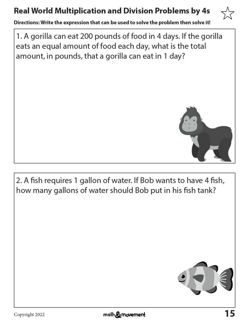 Mighty Multiplication Project - Math & Movement
