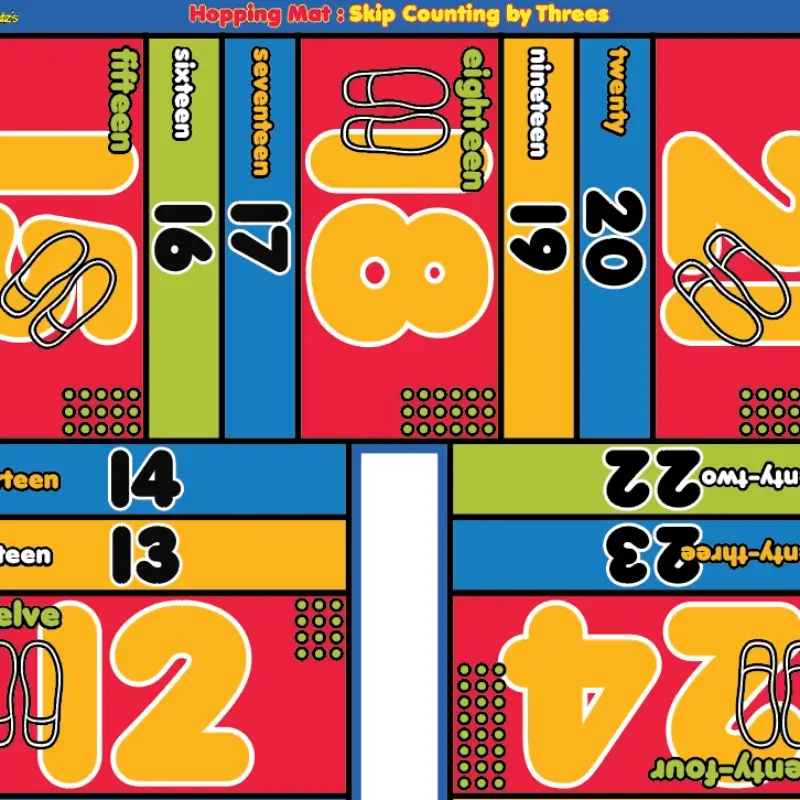 Skip Counting Mats Set - Compact Version - Math & Movement