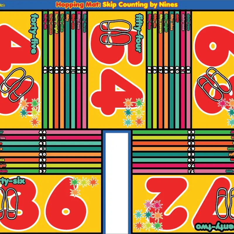 Skip Counting Mats Set - Compact Version - Math & Movement