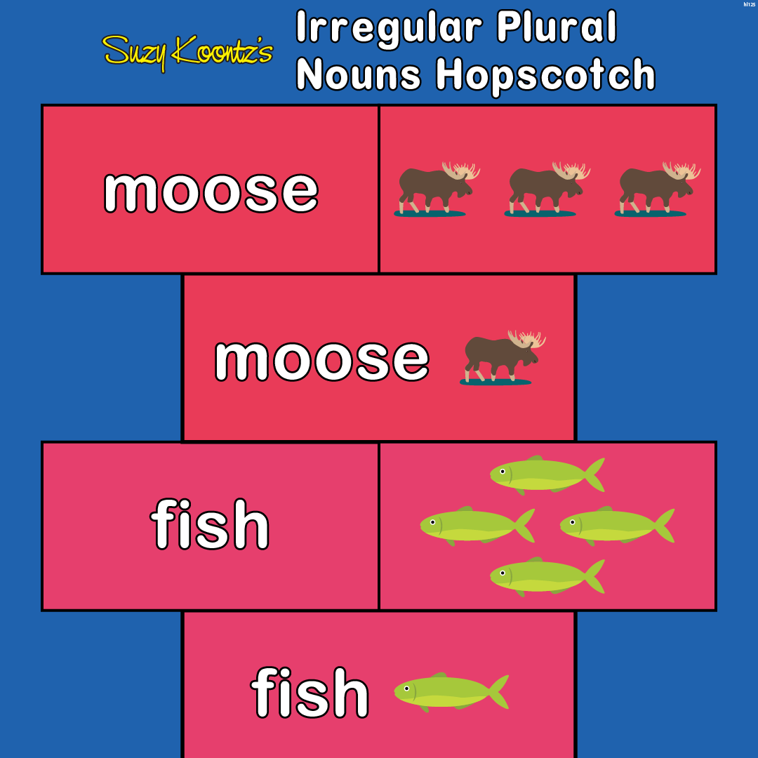 Irregular Plural Nouns Hopscotch - Math & Movement
