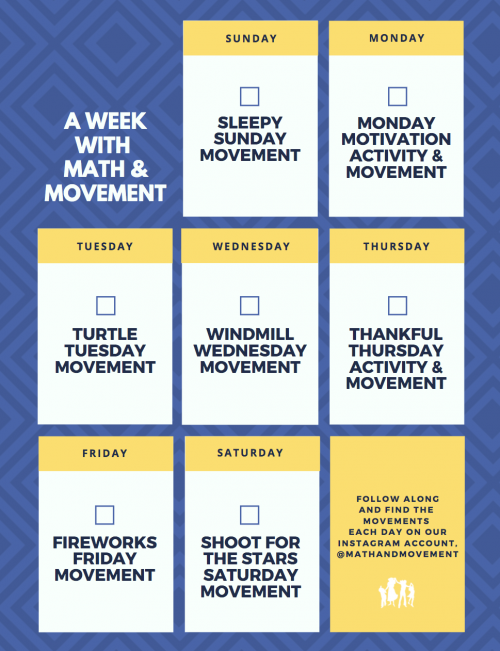 A Week With Math & Movement - Math & Movement